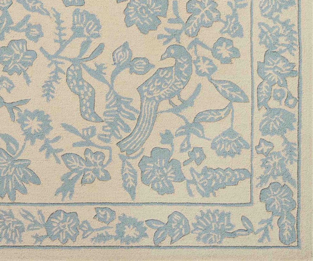 Arboretum Aviary Wool-Hooked Rug - Periwinkle – Rifle Paper Co