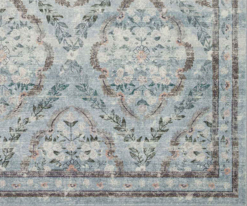 Courtyard Chateau Printed Rug - Blue – Rifle Paper Co