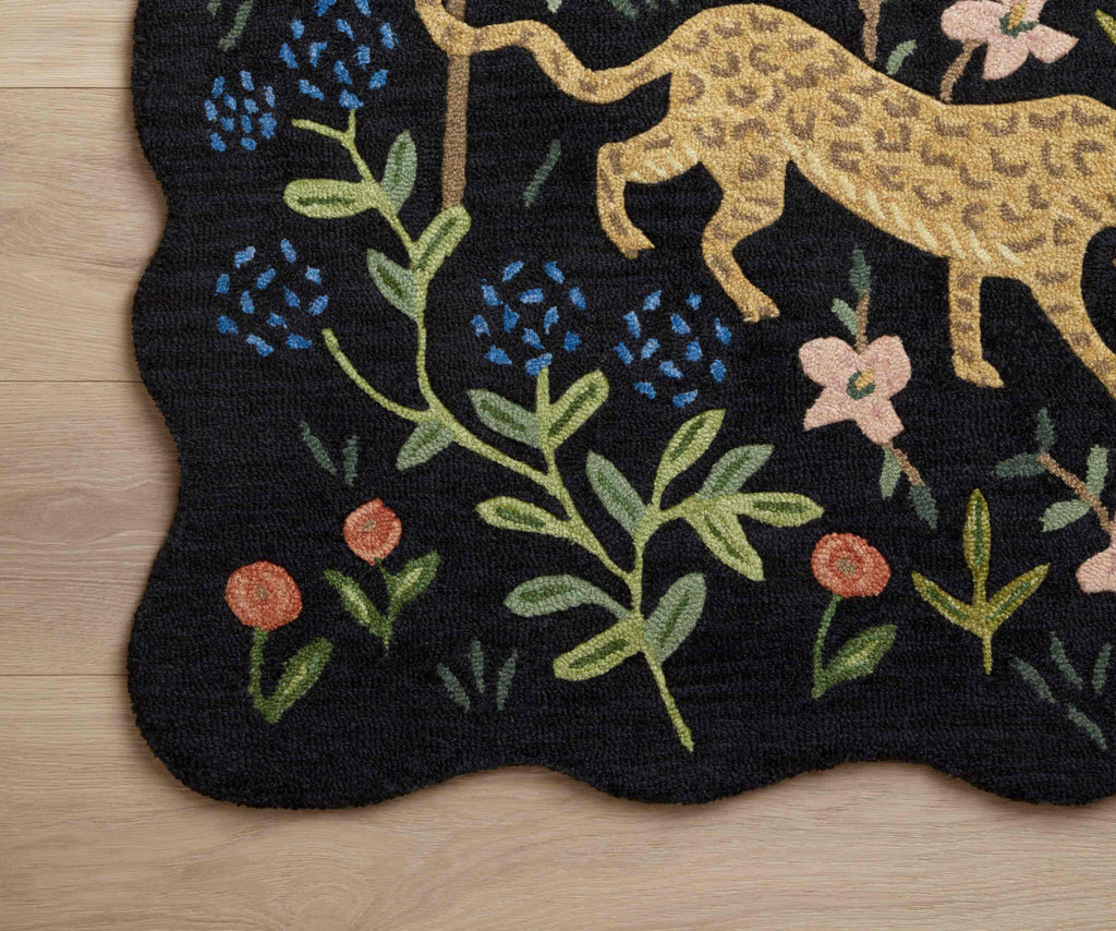 Menagerie Wool-Hooked Rug - Black – Rifle Paper Co