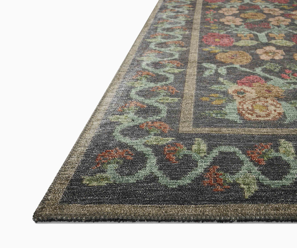 Rosa Power Loomed Rug - Black – Rifle Paper Co
