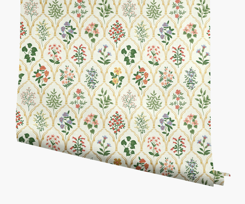 Hawthorne Rose Multi Floral Wallpaper | Rifle Paper Co.