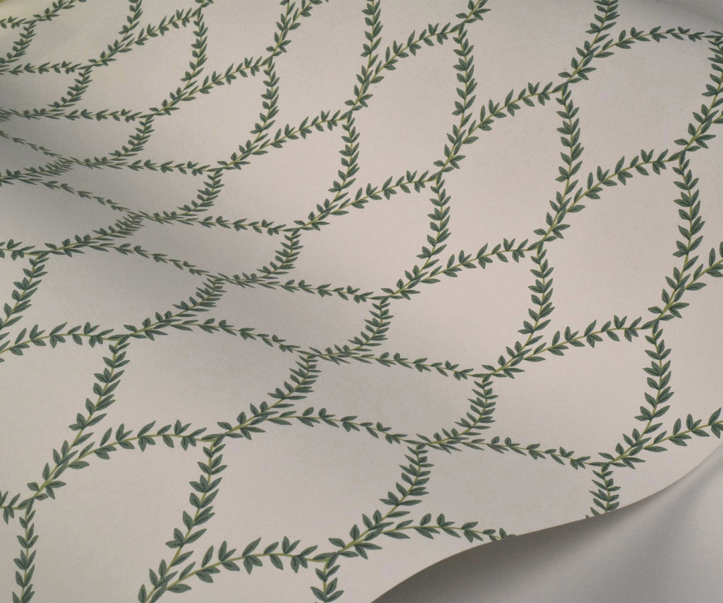 Laurel Wallpaper - Green & White – Rifle Paper Co