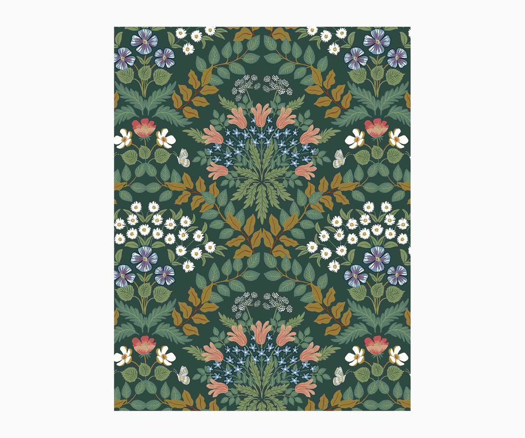 Bramble Wallpaper Sample - Emerald – Rifle Paper Co