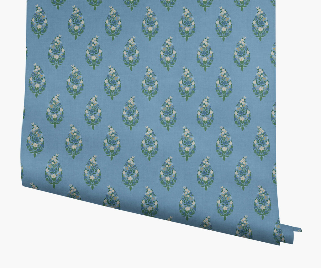 Paisley Wallpaper - Blue – Rifle Paper Co