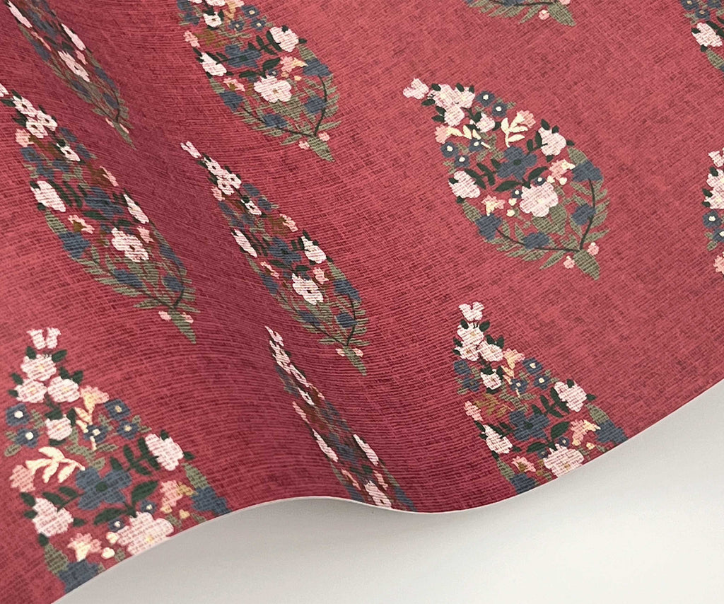 Paisley Wallpaper - Burgundy – Rifle Paper Co