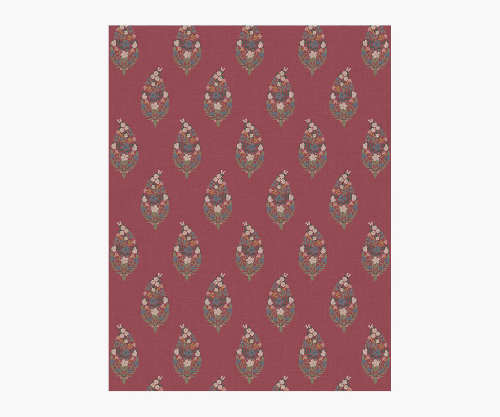 Paisley Wallpaper Sample - Burgundy – Rifle Paper Co