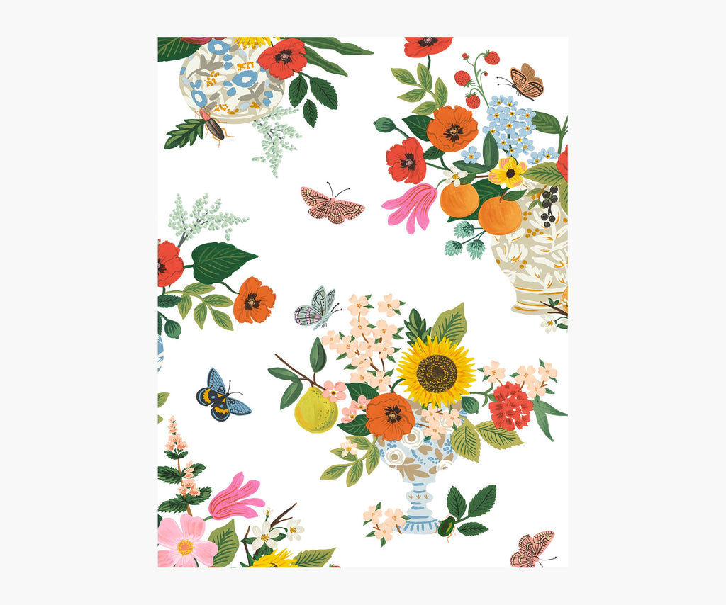 Flower Studies Wallpaper Sample - Bright Multi – Rifle Paper Co