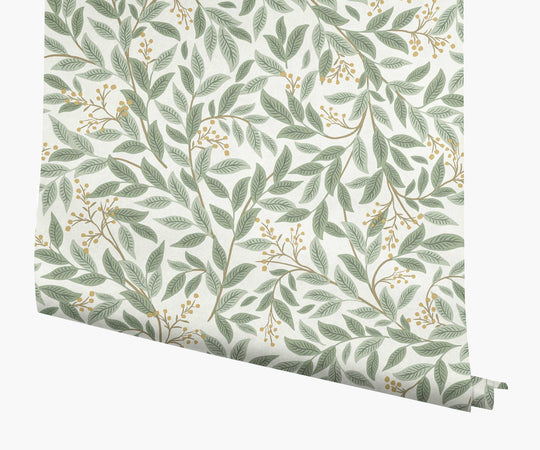 Willowberry Wallpaper - Linen & White – Rifle Paper Co