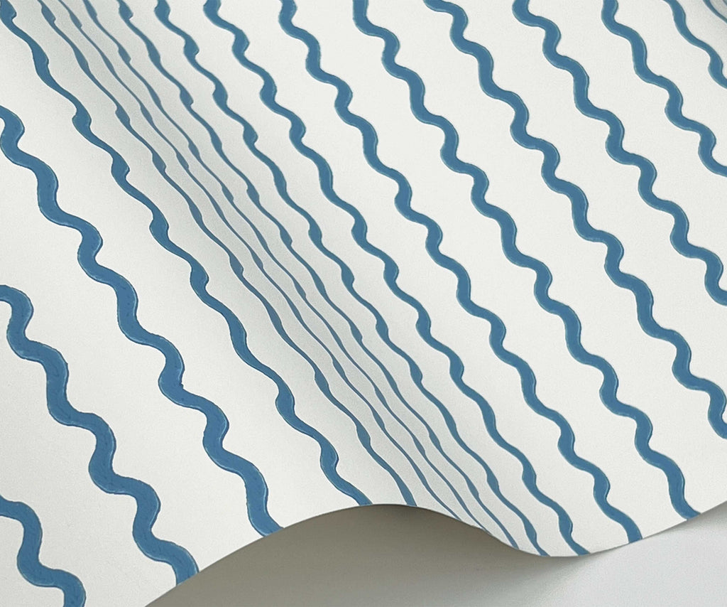 Rickrack Wallpaper Sample - Blue – Rifle Paper Co
