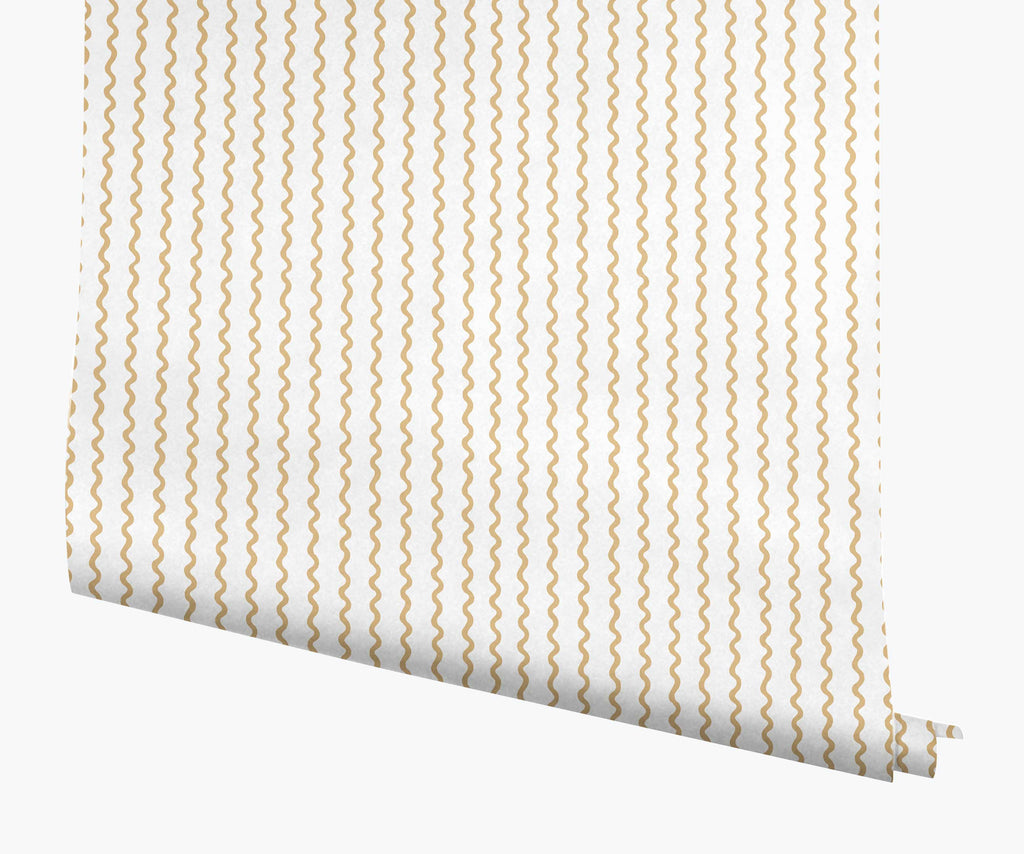 Rickrack Wallpaper - Metallic Gold – Rifle Paper Co