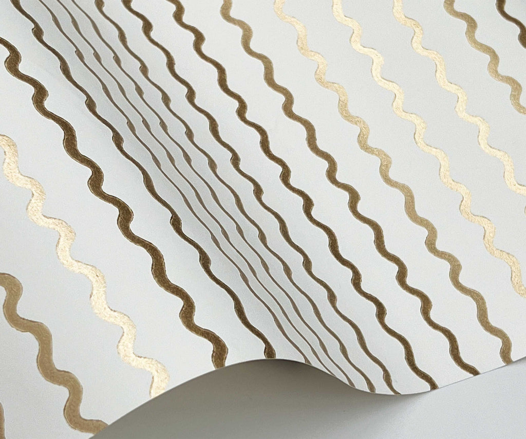 Rickrack Wallpaper - Metallic Gold – Rifle Paper Co