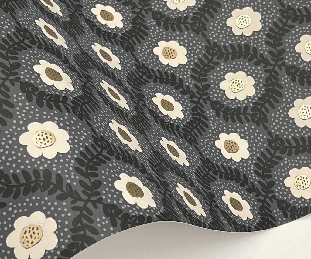 Emma Black Wallpaper Sample | Rifle Paper Co.