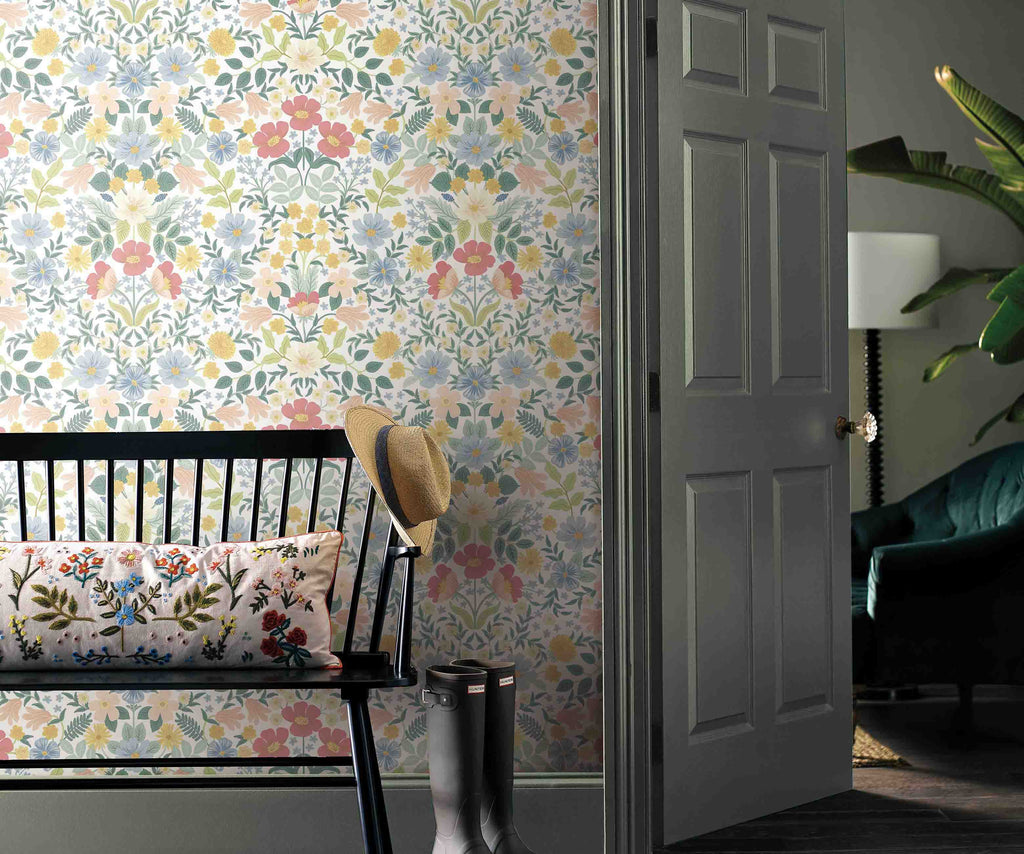 Bramble Garden Peel & Stick Wallpaper - Pastel Multi – Rifle Paper Co