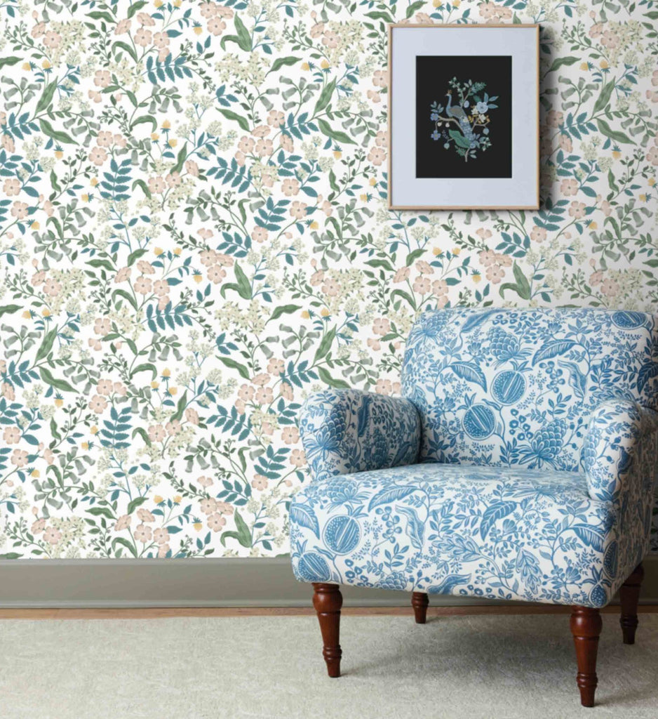 Sweetbrier Blush Peel & Stick Wallpaper | Rifle Paper Co.